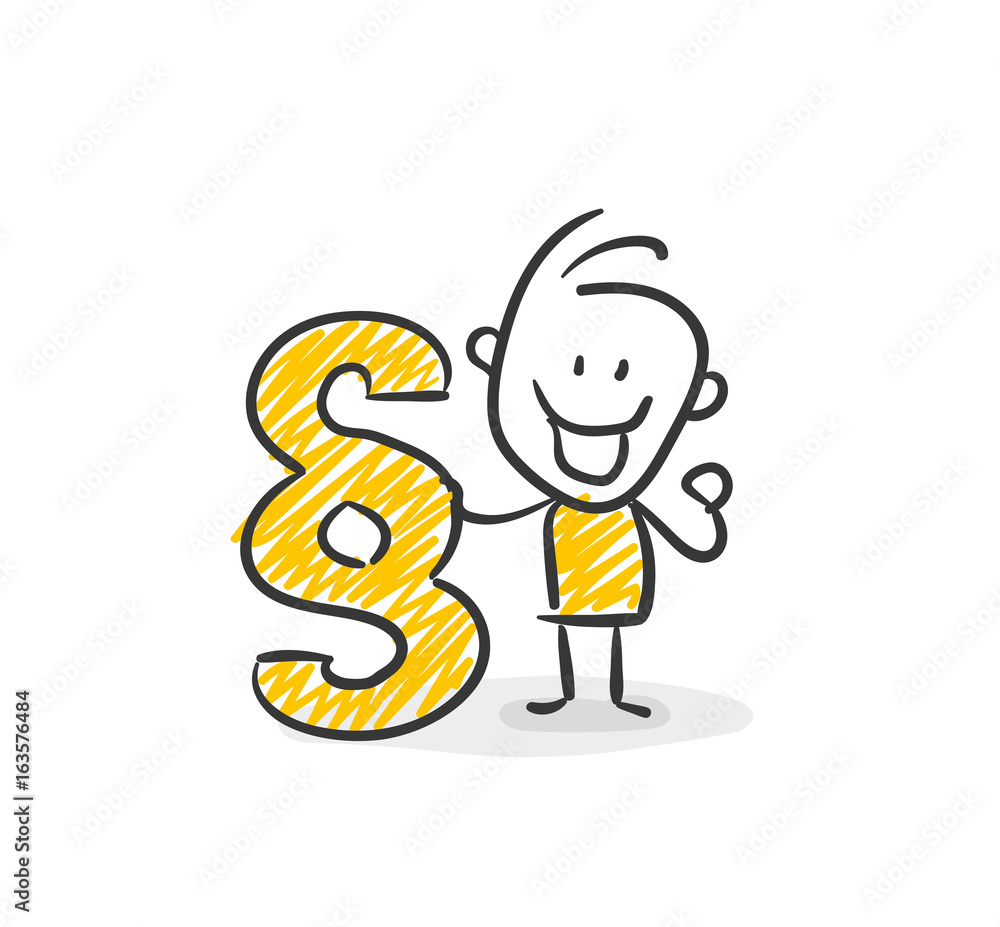 Strichfiguren / Strichmännchen: Recht, Gesetz. (Nr. 14) Stock Vector ...