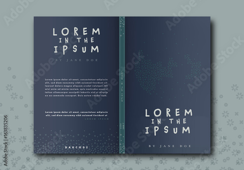 Dark Blue Book Cover Layout Stock Template | Adobe Stock