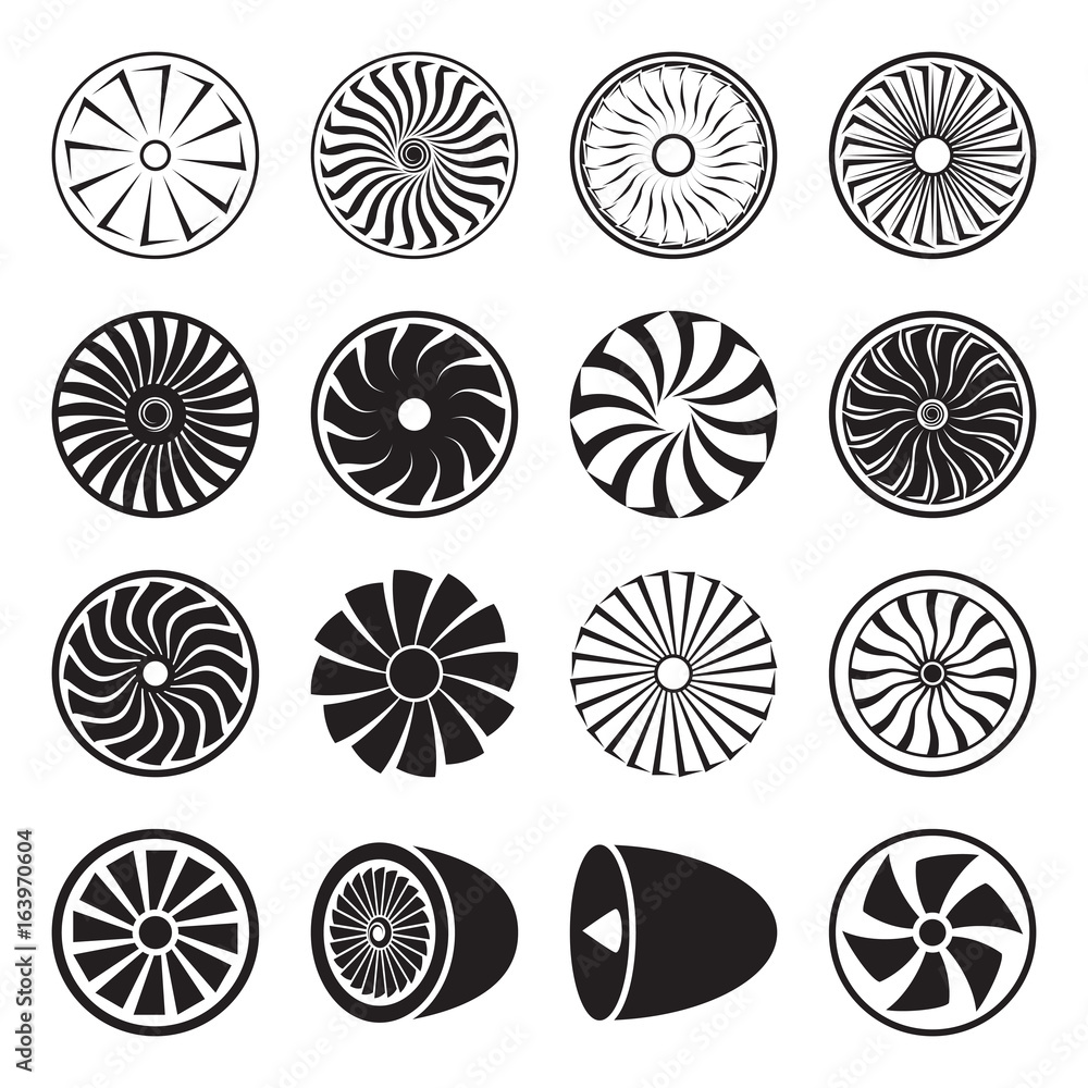 Turbine icons. Vector illustration Stock Vector | Adobe Stock