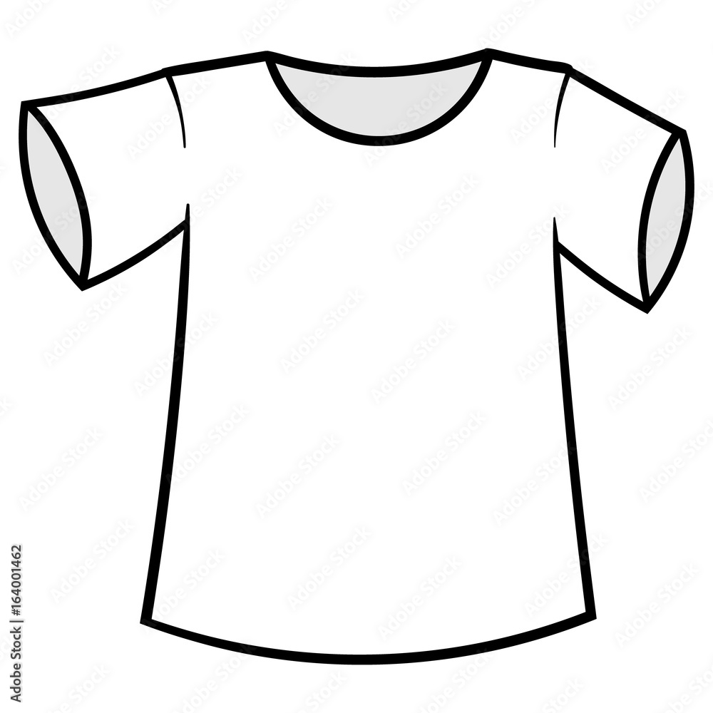 Cartoon T-Shirt Vector Illustration Stock Vector | Adobe Stock