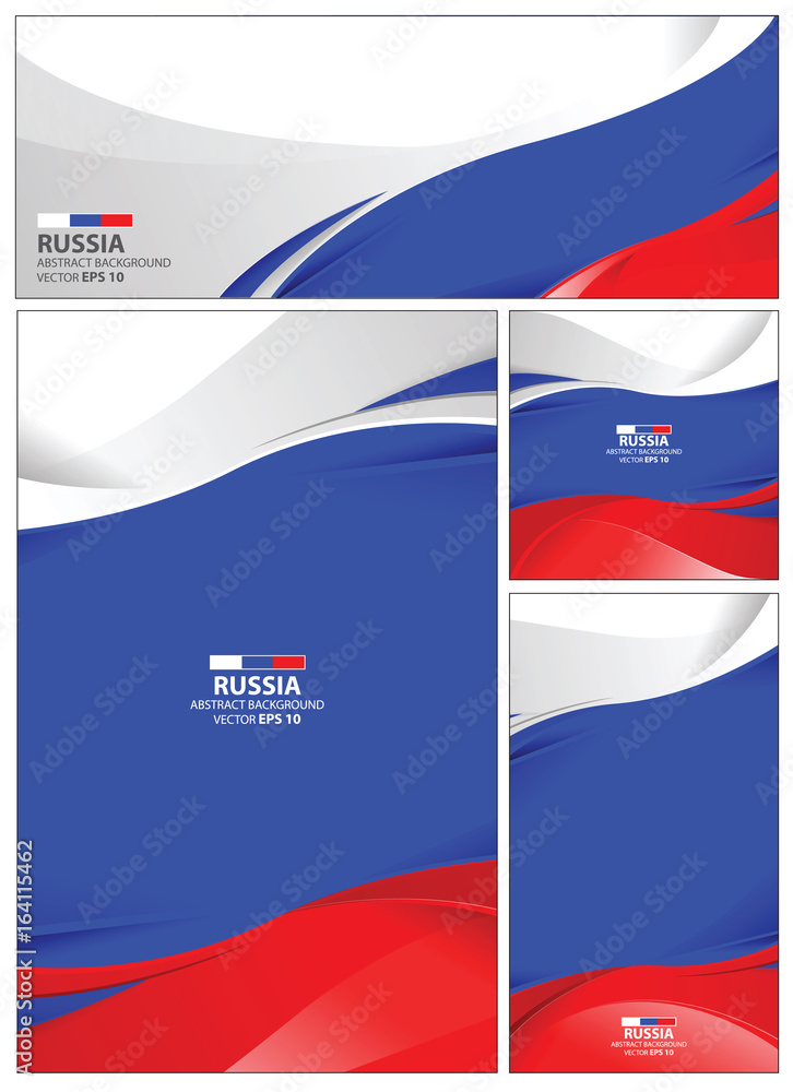 Abstract Russia Flag Background Stock Vector | Adobe Stock