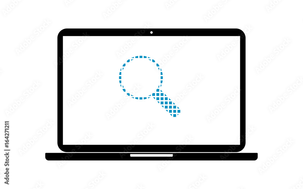 Stock-Vektorgrafik „Pixel Icon Laptop - Lupe“ | Adobe Stock