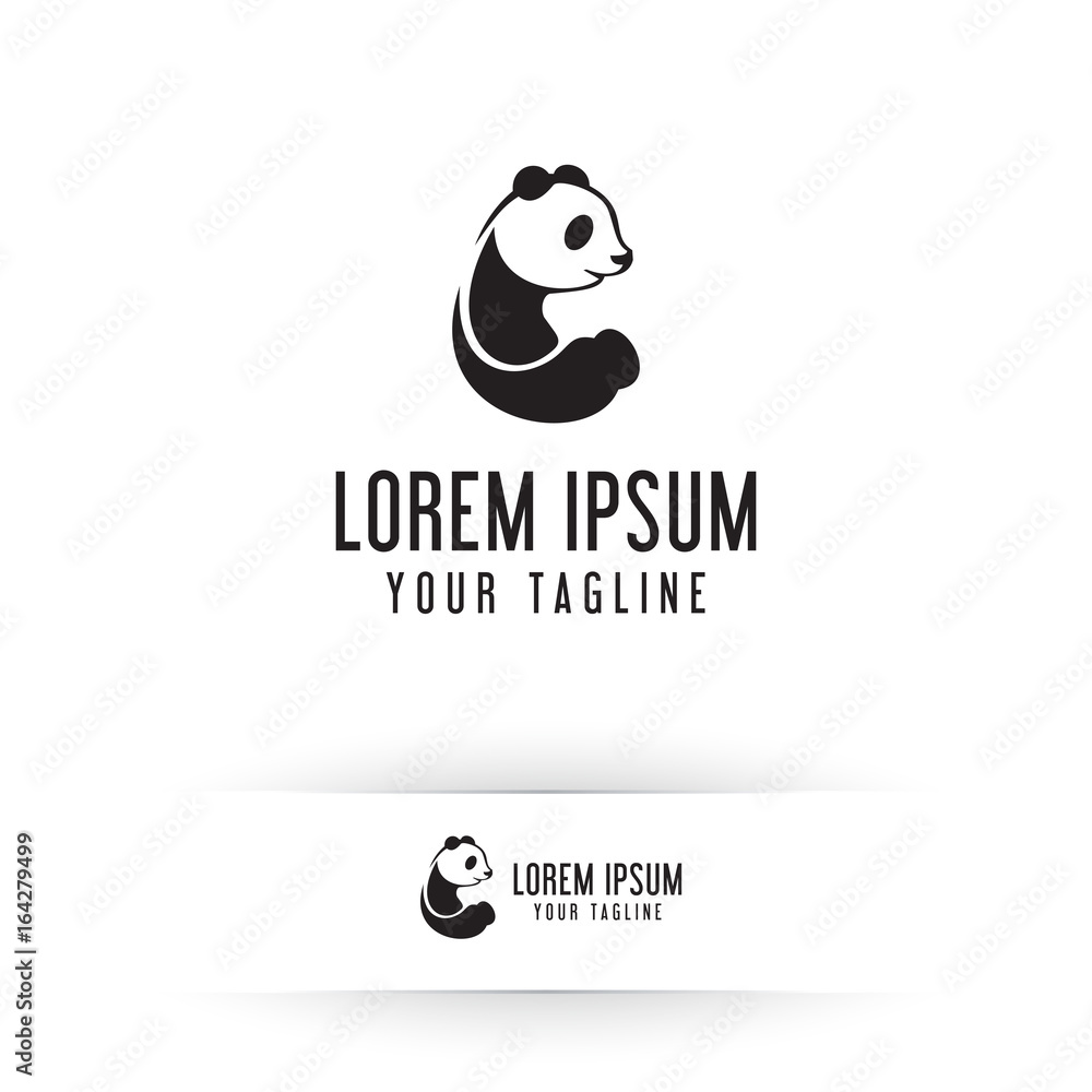 panda logo. Animals logo design concept template Stock Vector | Adobe Stock