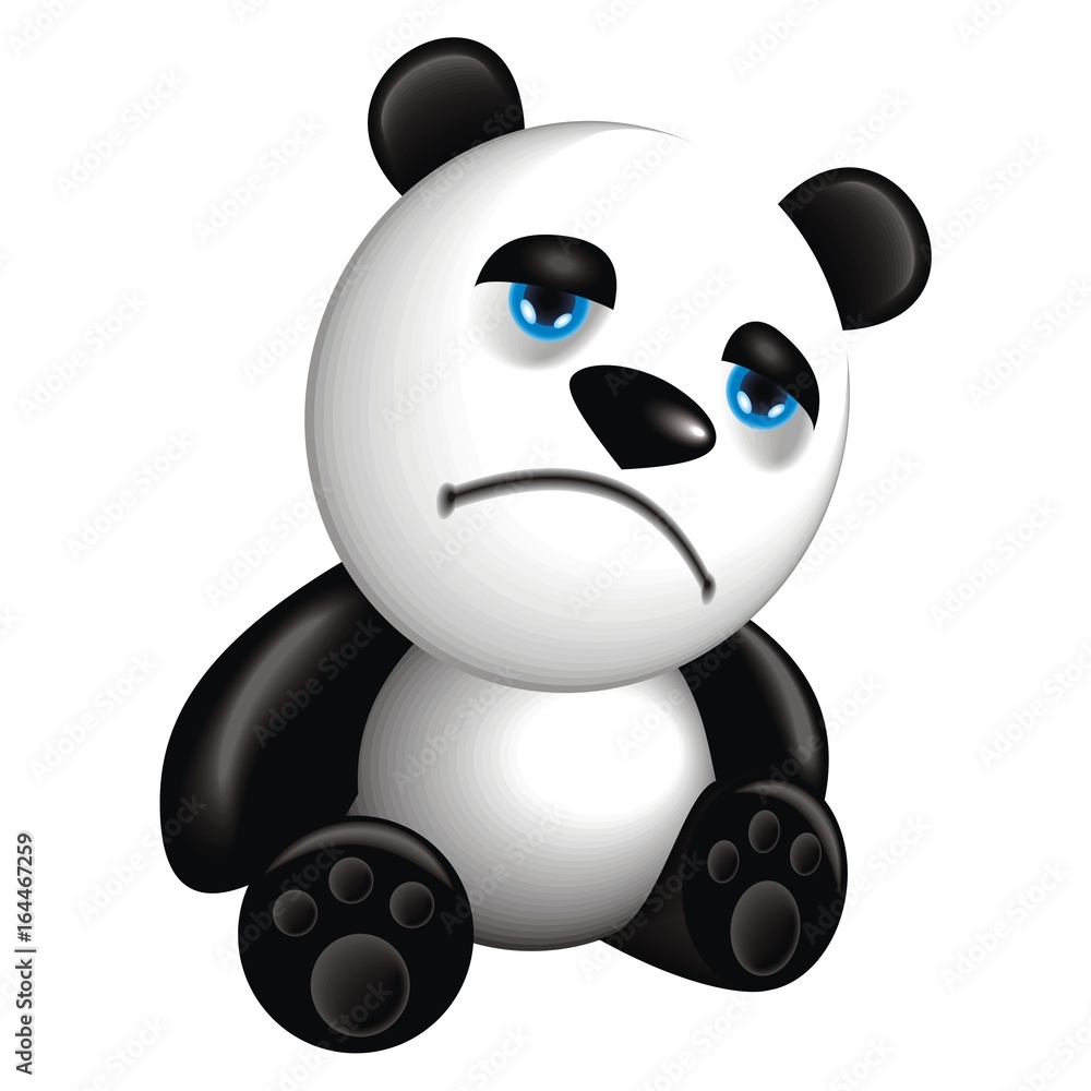 panda sad Stock Vector | Adobe Stock