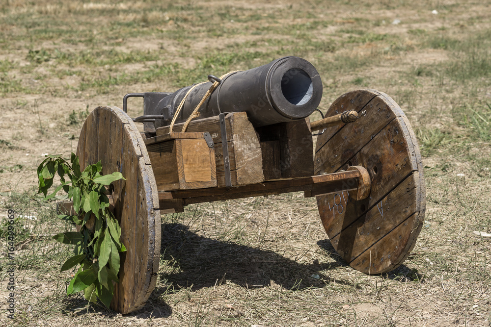 Medieval cannon Gunpowder artillery in the Middle Ages, on a ...