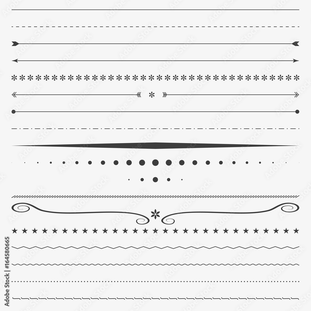 Line border, corner design vector, divider Stock Vector | Adobe Stock