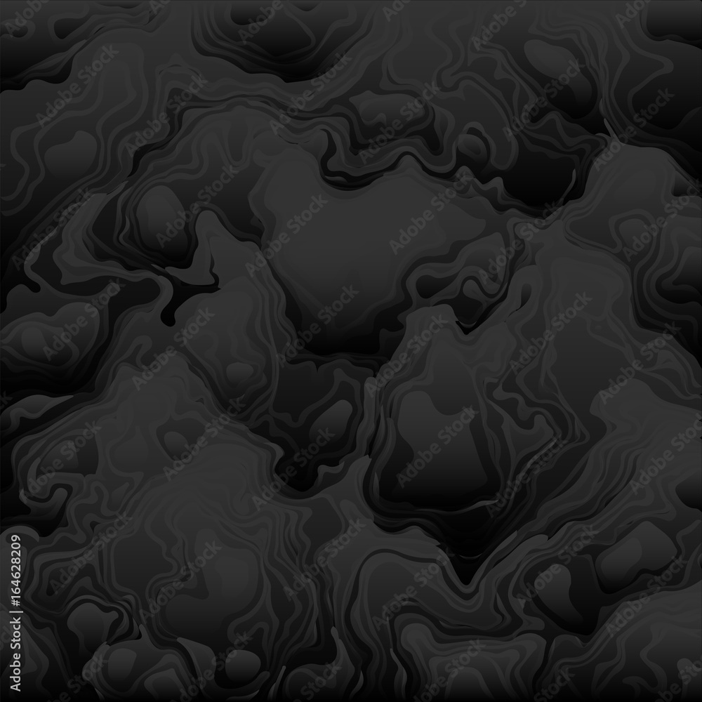 Black clouds undulatus asperatus vector background. Thick choking smoke ...