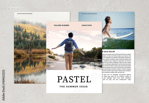 Pastel Magazine Layout. Buy this stock template and explore similar ...