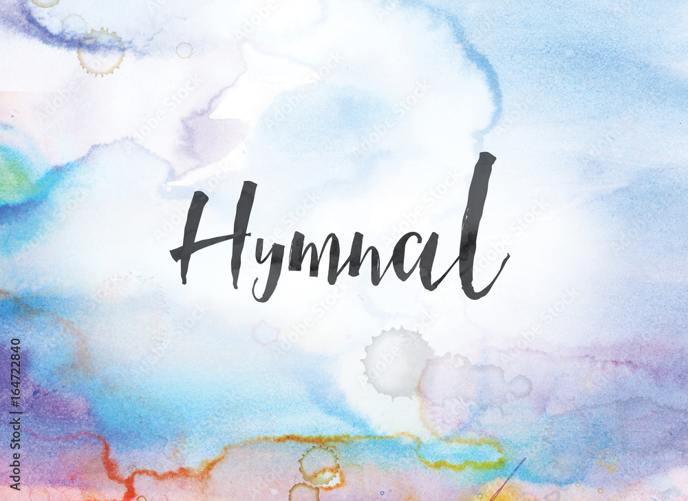 Hymnal Concept Watercolor and Ink Painting Stock Illustration | Adobe Stock