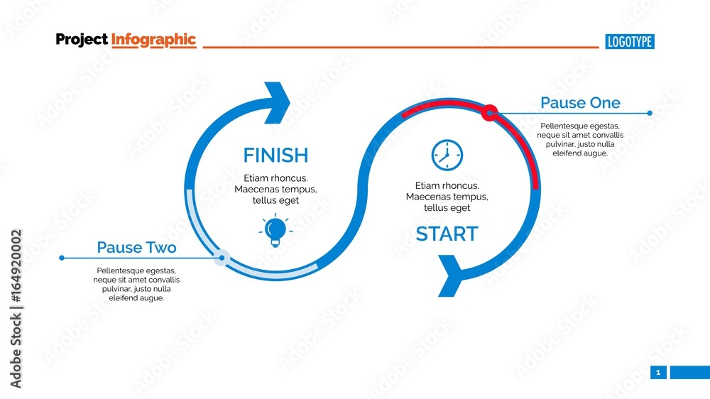 Timeline Arrow Diagram Slide Template Stock Vector | Adobe Stock