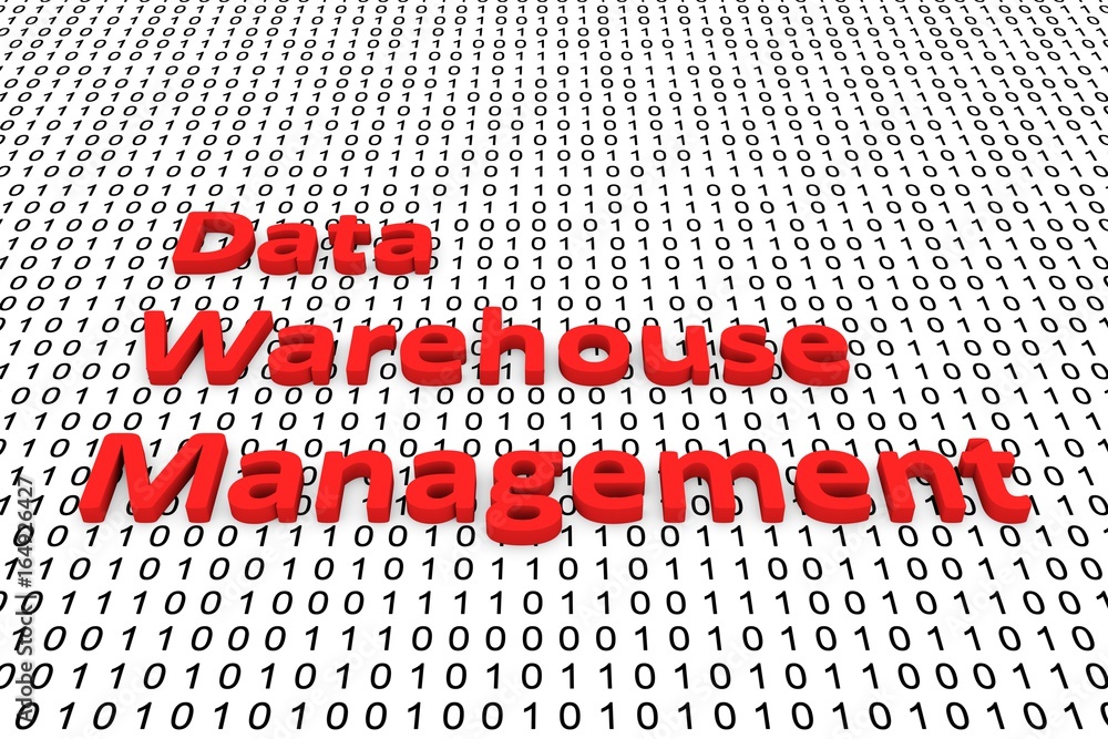 Data warehouse management in the form of binary code, 3D illustration Stock Illustration | Adobe ...