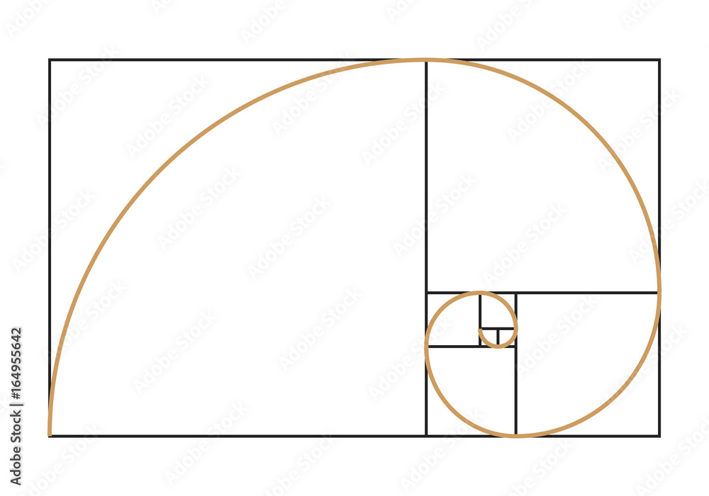 Fibonacci spiral symbol Stock Vector | Adobe Stock
