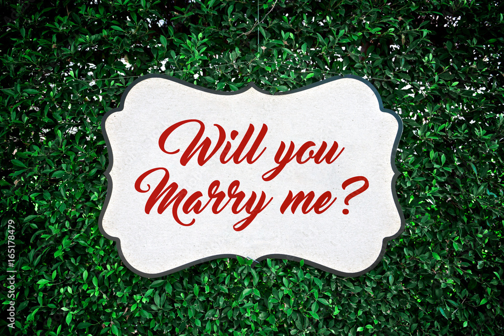 Will you marry me?, Love sign banner background. Surprise invitation ...