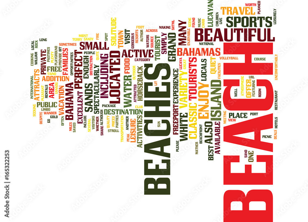 GREAT BEACHES ON GRAND BAHAMA ISLAND IN THE BAHAMAS Text Background ...