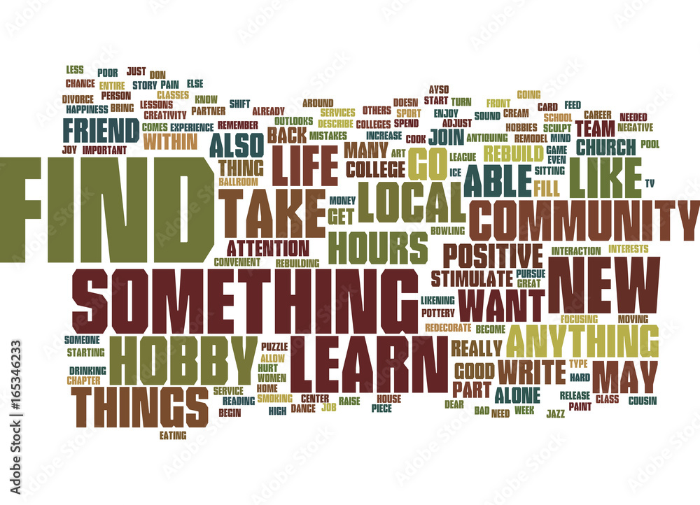 FIND A NEW HOBBY Text Background Word Cloud Concept Stock Vector ...