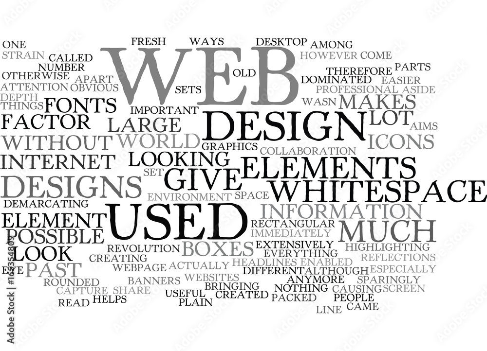 ELEMENTS OF WEB GRAPHICS Text Background Word Cloud Concept Stock ...