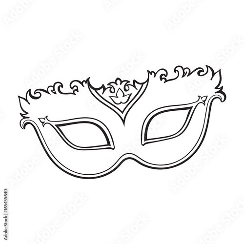 Beautifully decorated Venetian carnival mask with glitter and ornaments ...