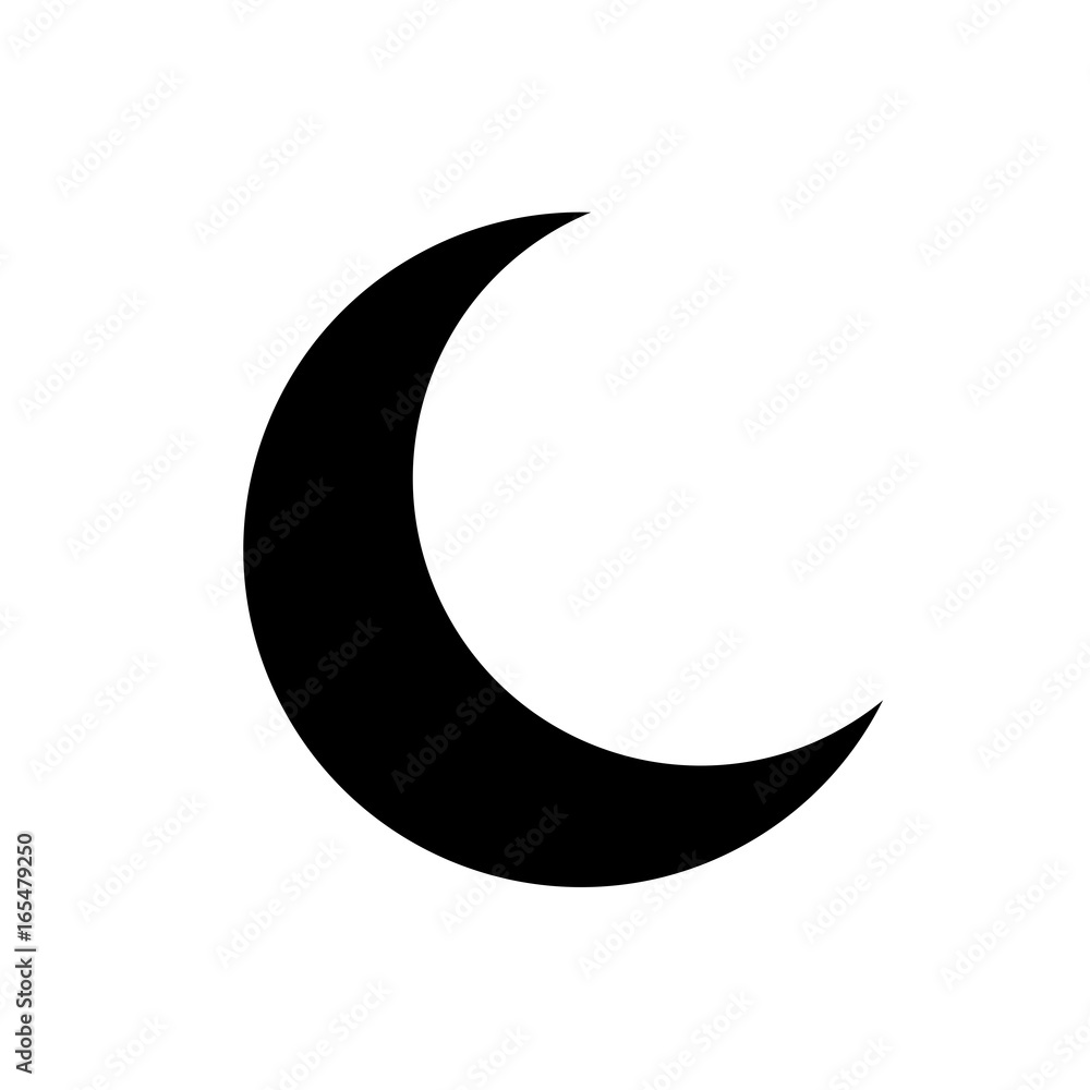 Crescent vector icon Stock Vector | Adobe Stock