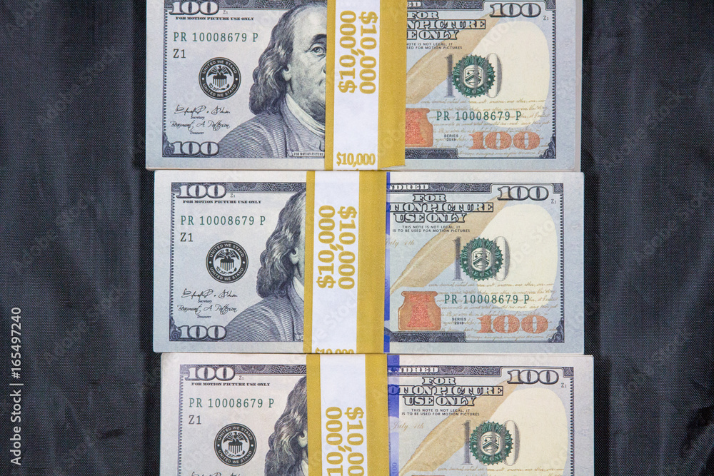 Stacks of Hundred Dollar Bills That Total $40,000 Stock Photo | Adobe Stock