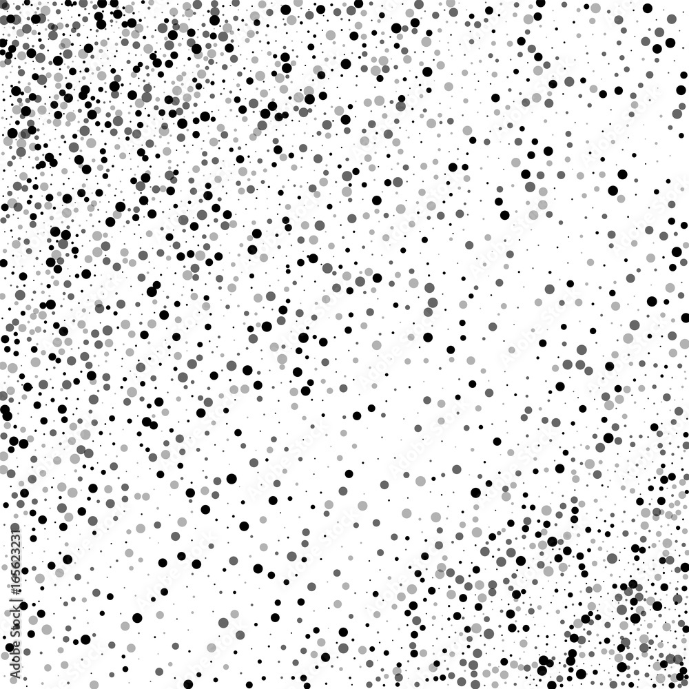 Dense black dots. Scatter pattern with dense black dots on white ...