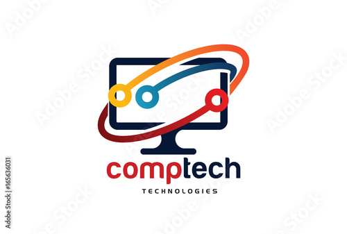 Computer Technology Logo Template Design Vector, Emblem, Design Concept ...