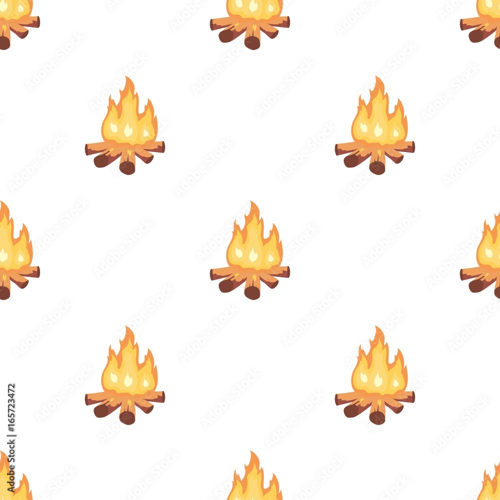 Campfire of stone age icon in cartoon style isolated on white ...