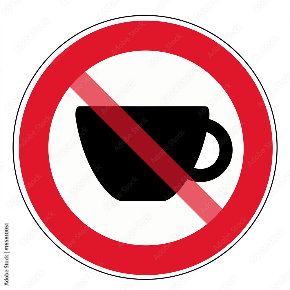 Kaffee Verboten Schild Stock Vector | Adobe Stock