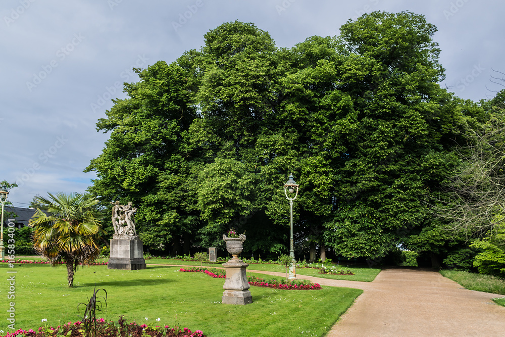 Thabor park (Le parc du Thabor) in Rennes - one of finest examples of ...