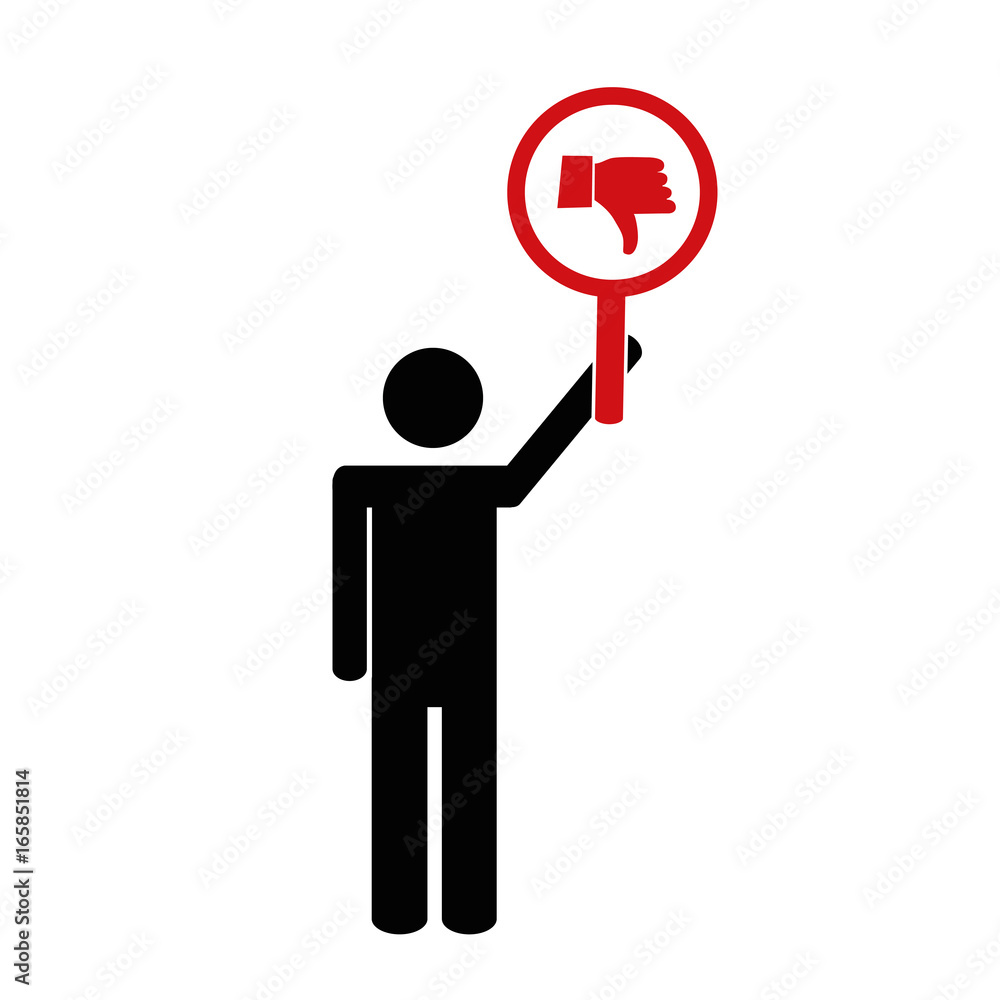 daumen runter schild piktogramm Stock Vector | Adobe Stock