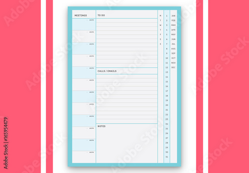 Daily To Do List Layout 5 Stock Template | Adobe Stock