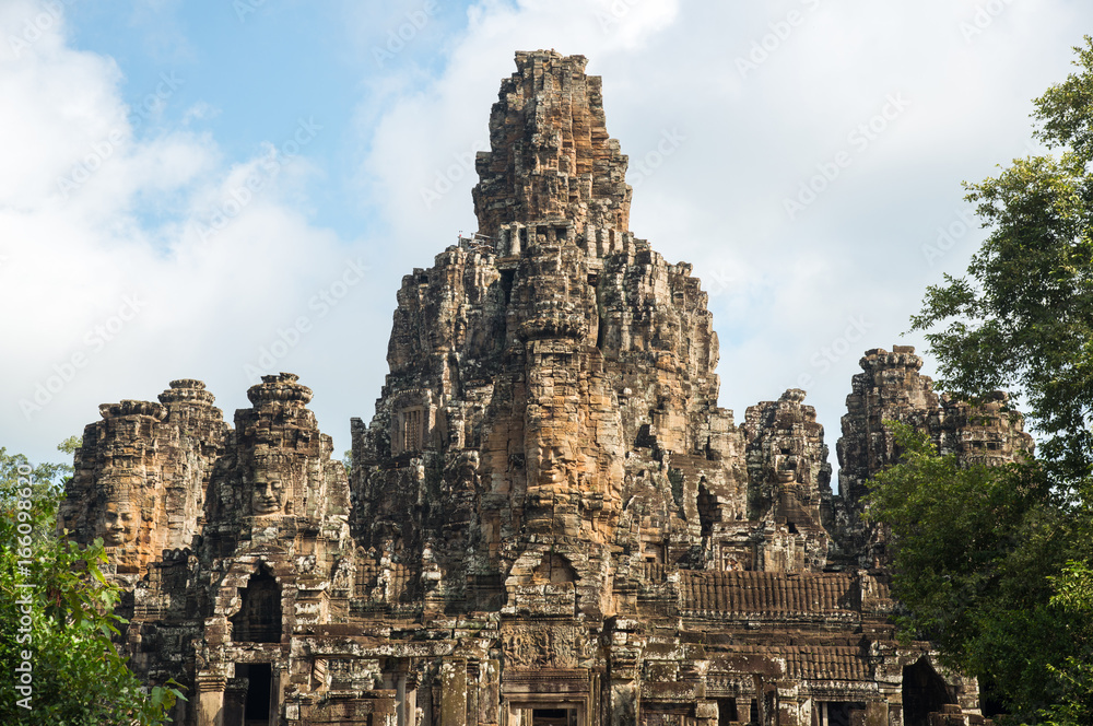 Bayon temple a mountain temple built to represent Mount Meru, the ...
