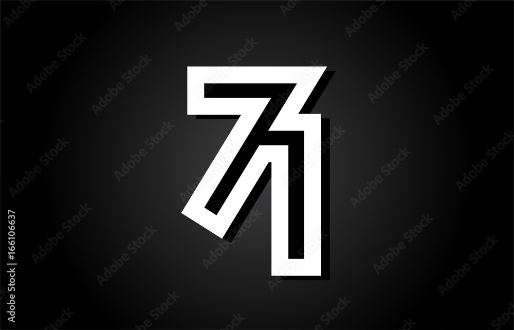 number 71 black white logo icon design Stock Vector | Adobe Stock