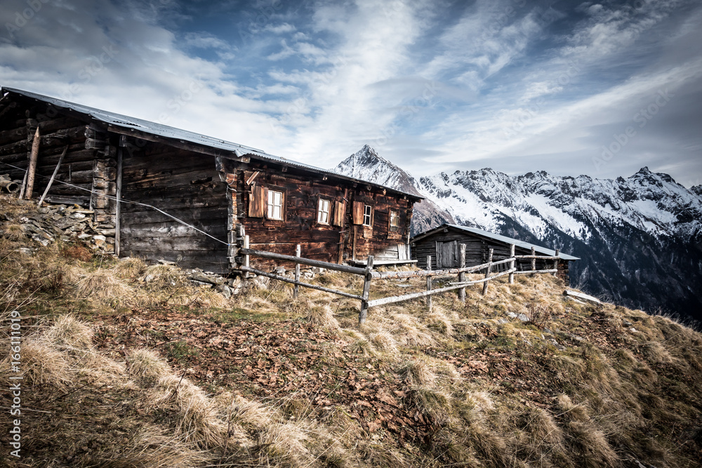 alte urige Berghütte in den tiroler Alpen Stock Photo | Adobe Stock