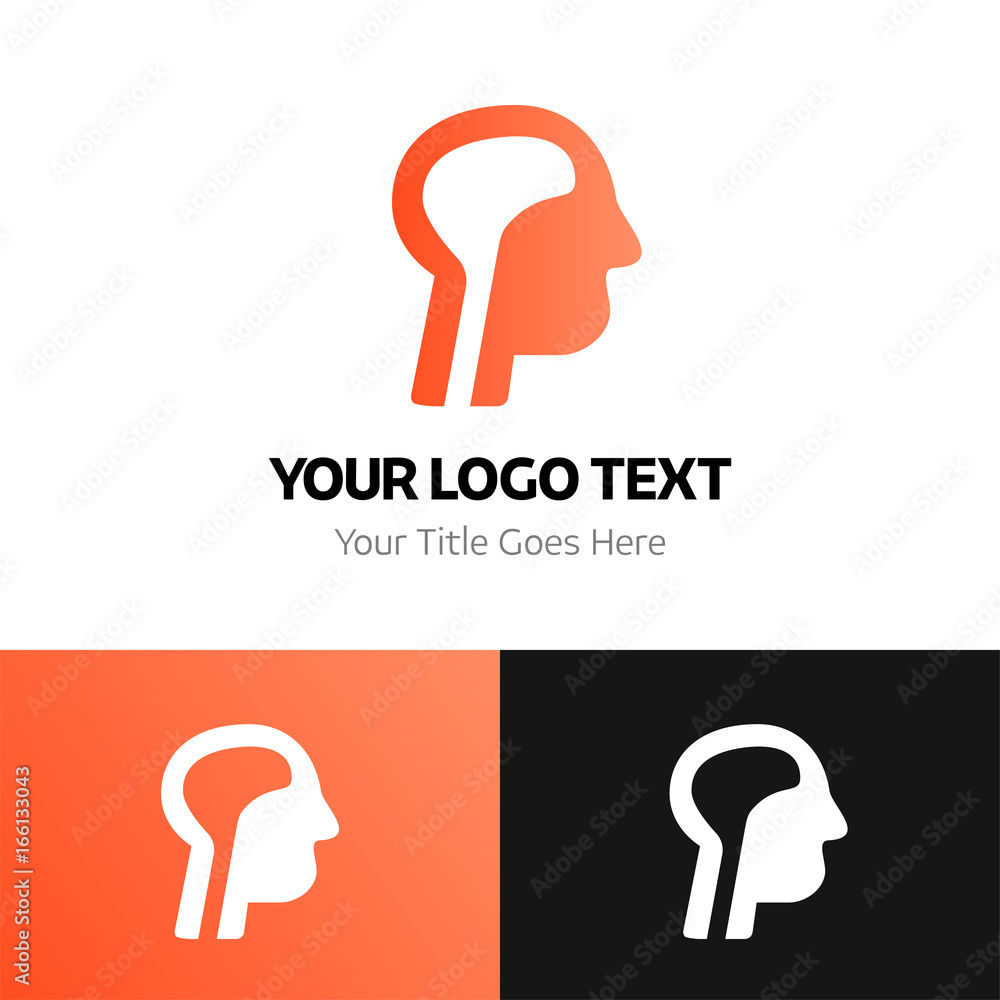 Human head logo template. Logo branding for your new corporate company ...