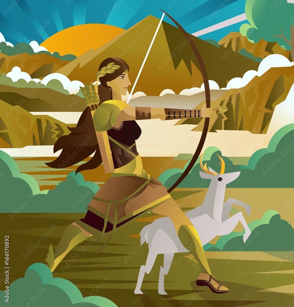 Imprimirartemis diana greek roman mythology goddess of the hunters in ...