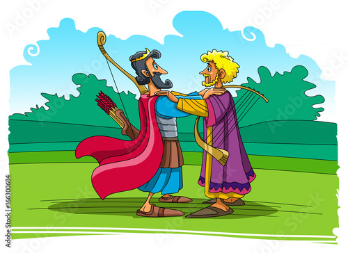 David and Jonathan is a true friends Stock Illustration | Adobe Stock