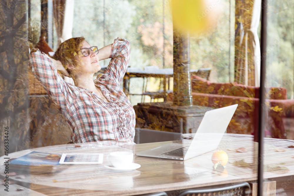 Freelance Occupation Person enjoying break after work well done Stock ...