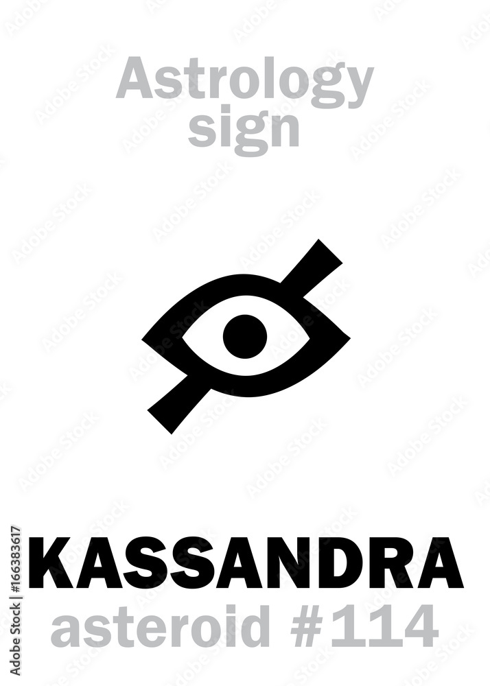 Astrology Alphabet: KASSANDRA (Cassandra), asteroid #114. Hieroglyphics ...