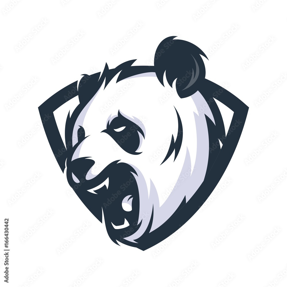Panda Vector Logo Illustration Stock Vector | Adobe Stock