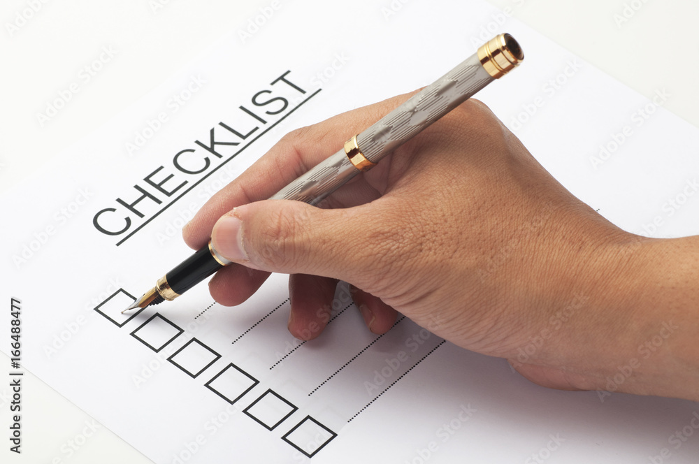 Checklist concept - checklist box with paper and a pen with checklist ...