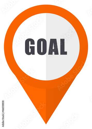 Goal orange pointer vector icon in eps 10 isolated on white background ... Goal orange pointer vector icon in eps 10 isolated on white background ...