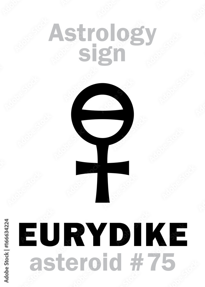 Astrology Alphabet: EURYDIKE (Eurydice), asteroid #75. Hieroglyphics ...