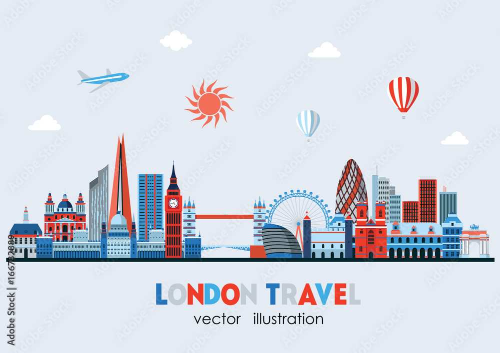 London detailed Skyline. Vector illustration - stock vector Stock ...