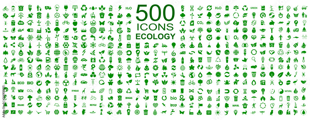 Set of 500 ecology icons – stock vector Stock Vector | Adobe Stock