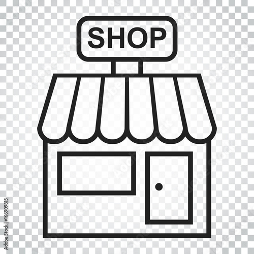Store vector icon. Shop build illustration. Business concept simple ...