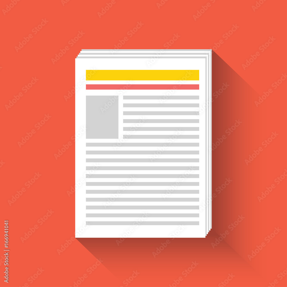 Document, blank, CV, resume, template, flat. Stock Vector | Adobe Stock