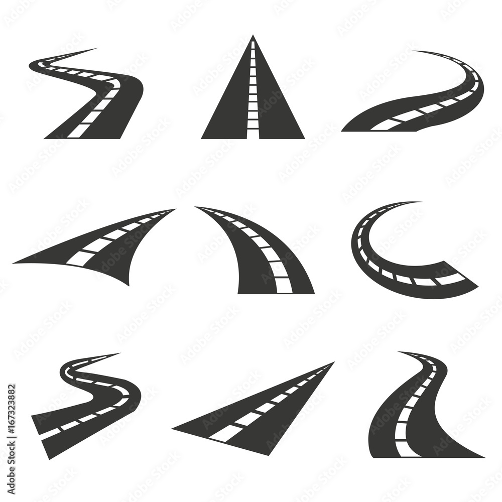 road icons Stock Vector | Adobe Stock