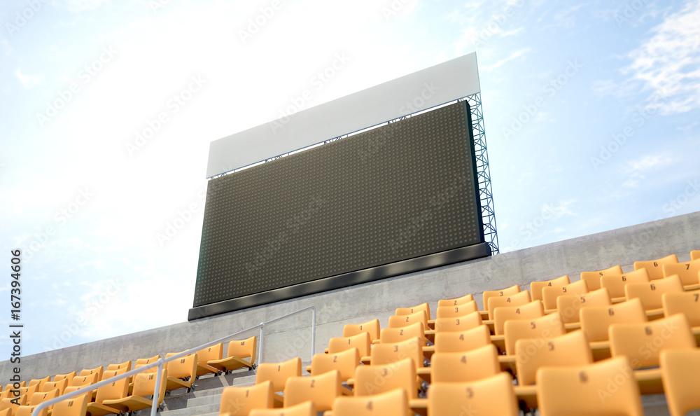 Sports Stadium Scoreboard Stock Illustration | Adobe Stock