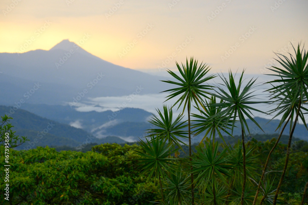 Arenal Volcano at sunset Stock Photo | Adobe Stock