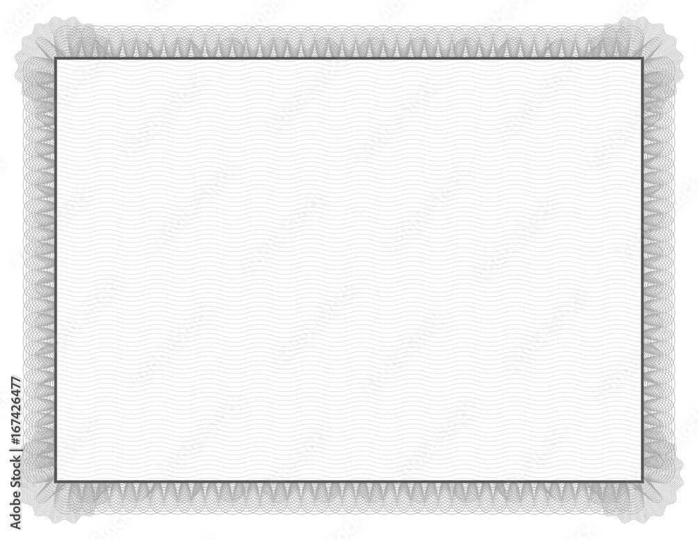 Classic style Certificate with grey floral border Stock Vector | Adobe ...